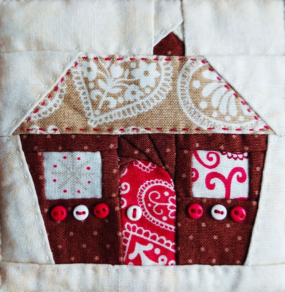 PDF Christmas Quilt Block Pattern Gingerbread House Quilt | Etsy
