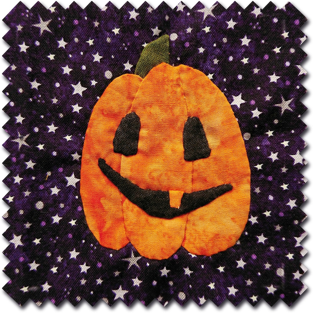 Halloween Quilt Blocks - Smiley Pumpkin Quilt Block Pattern PDF - Etsy