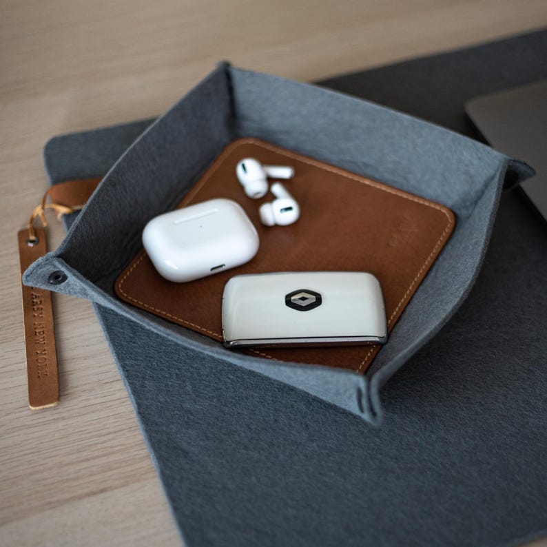 Personalized Felt Desk Organizer Handmade Gift for Office, Desk or ...