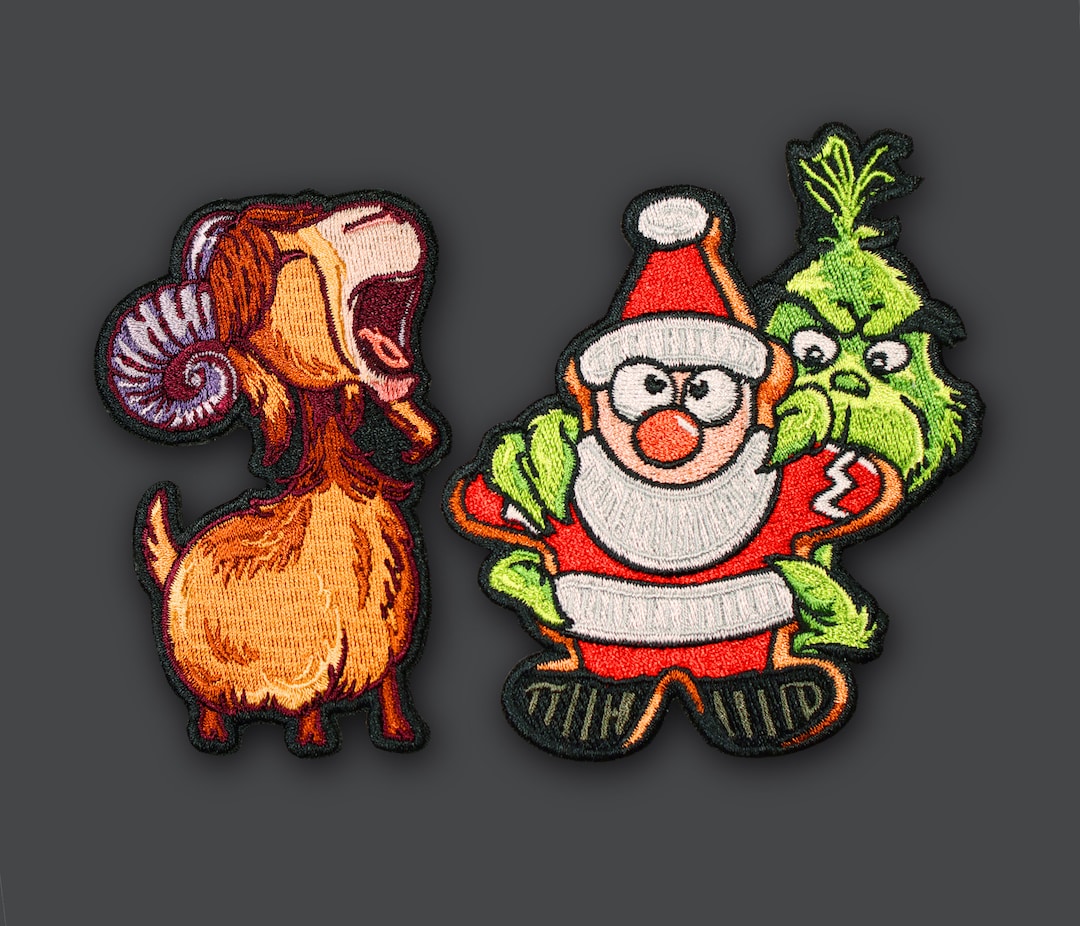 Screaming Goat & G Santa Cookie Morale Patches - Etsy