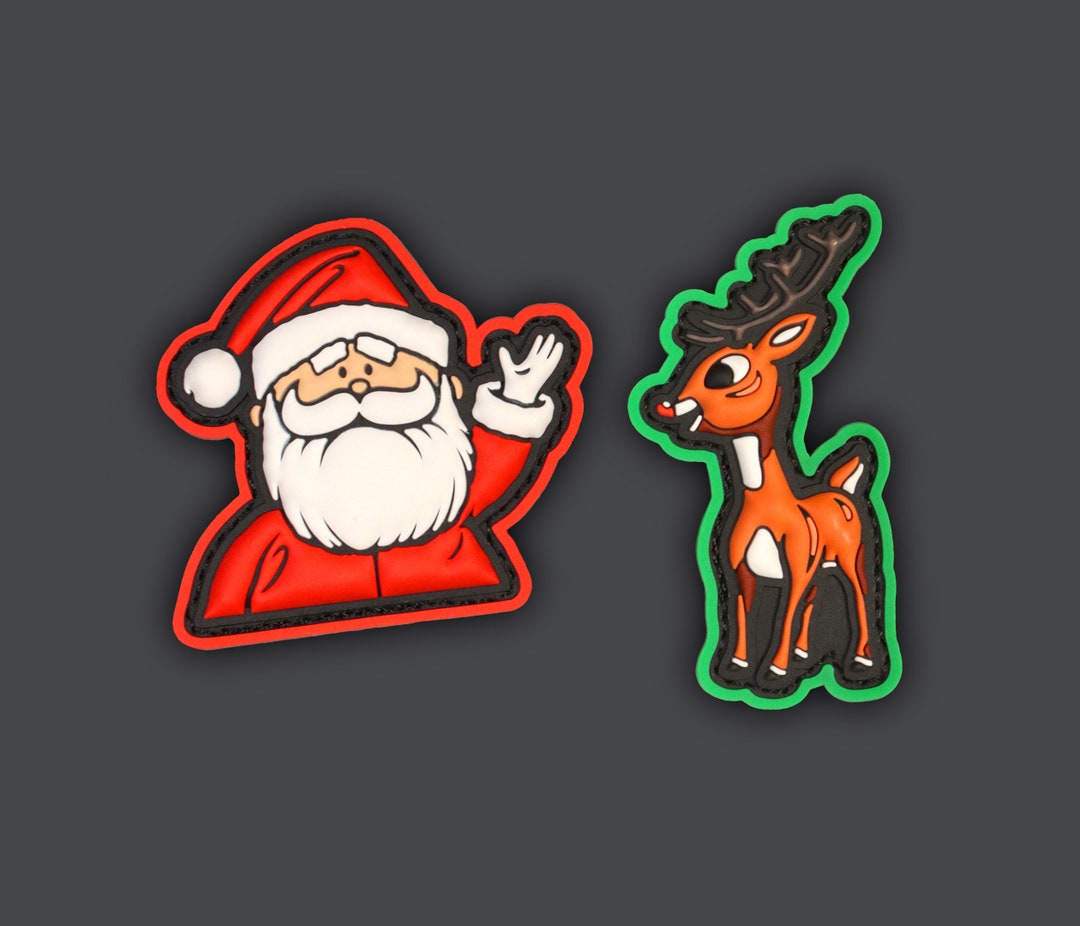 Santa / Reindeer PVC Ranger Eye SET - Morale Patches - Etsy