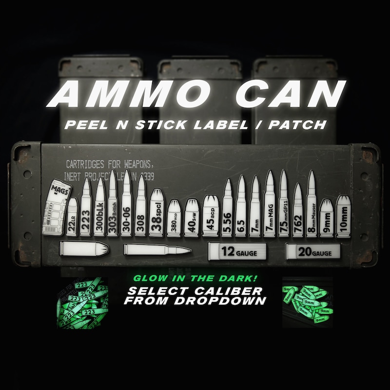 Ammo Box Caliber Stickers - Etsy