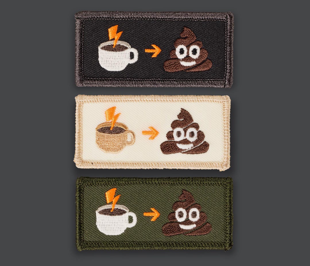 Coffee Then Poop - Morale Patches - 3 Color Choices - Etsy