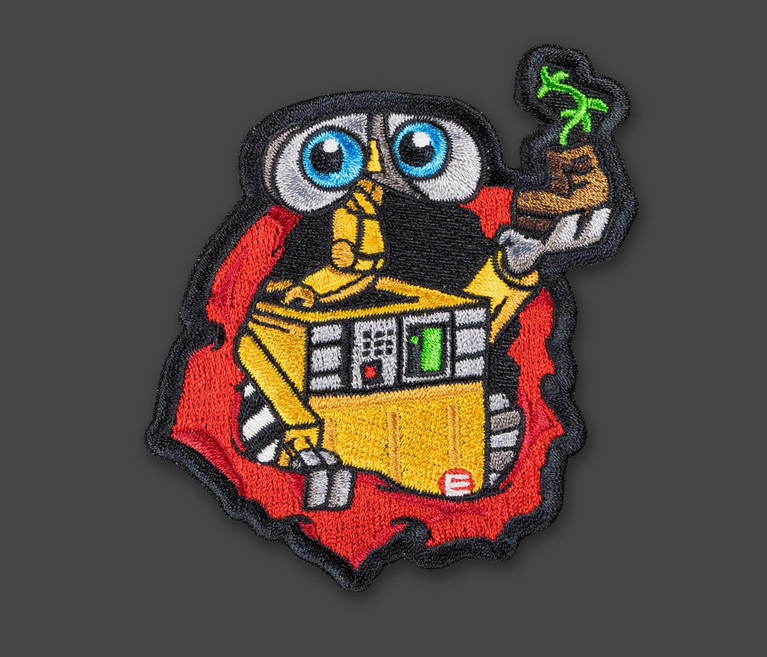 Old School Sk8 Ripper Wall*e Robot Morale Patch - Hook Backed and Iron ...