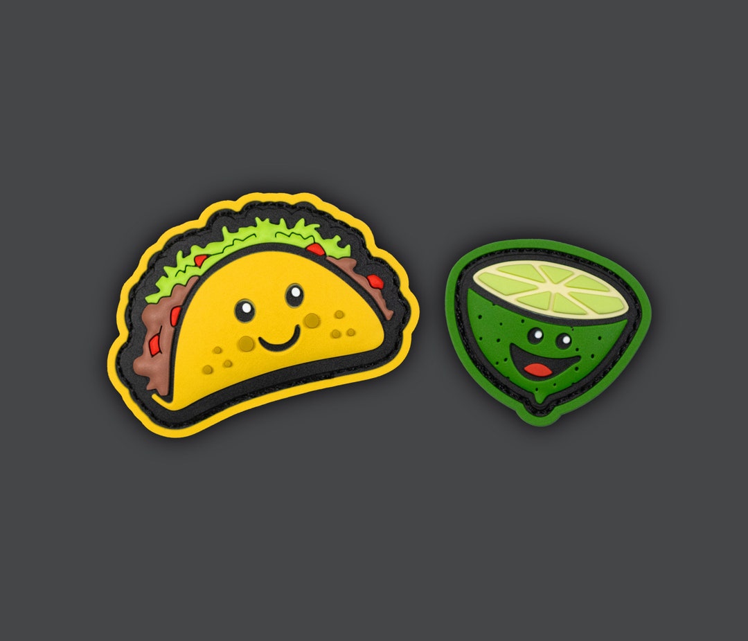 Happy Food Taco N Lime PVC Ranger Eye SET - Morale Patches - Etsy