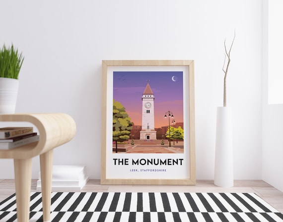The Monument Leek. The Nicholson War Memorial. Art Print / - Etsy Nederland