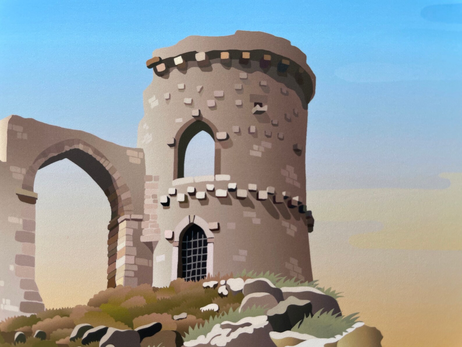 Mow Cop Castle Odd Rode Cheshire. Art Print / Travel Poster. - Etsy Canada