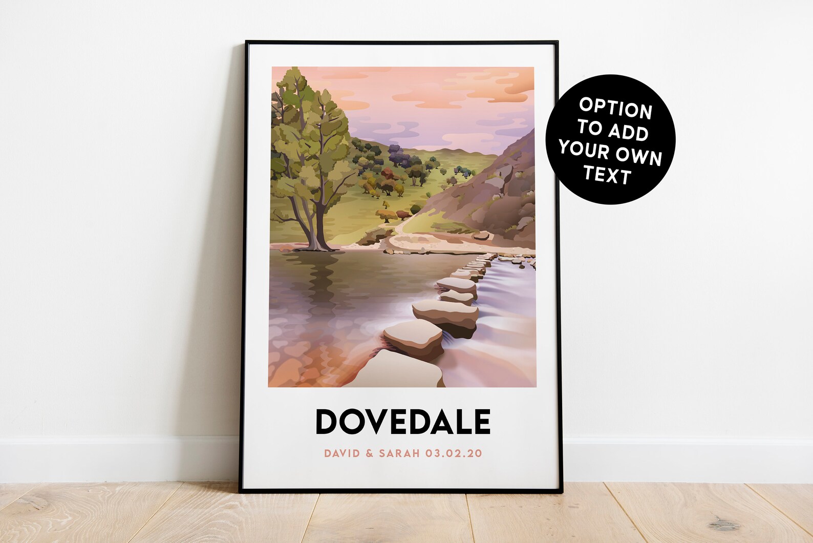 Dovedale Stepping Stones Ilam Peak District. Art Print / - Etsy UK