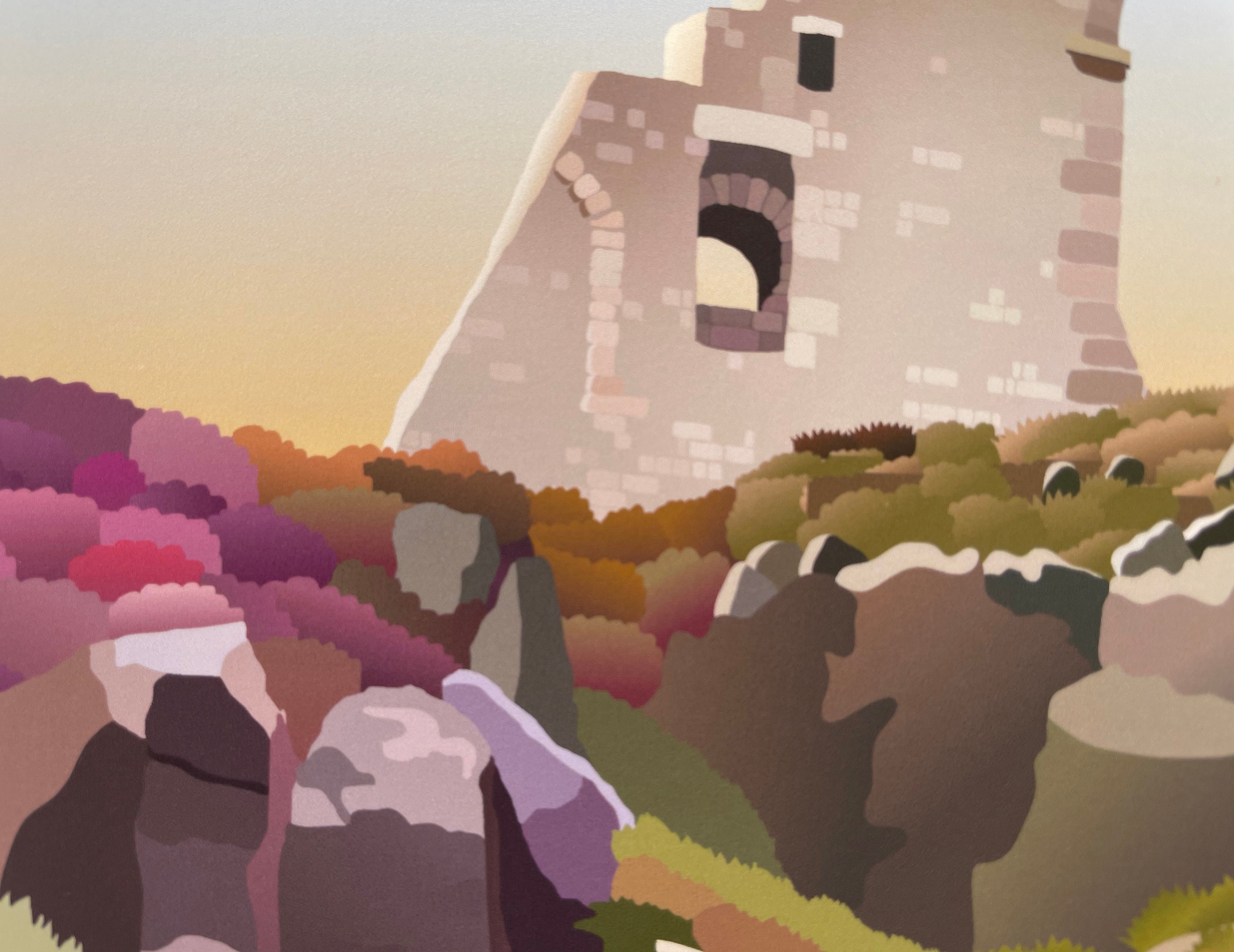 Mow Cop Castle Odd Rode Cheshire. Art Print / Travel Poster. - Etsy Canada