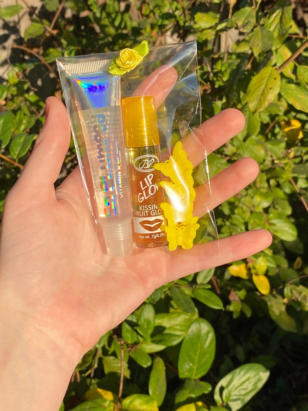 Golden Butterfly Lip Gloss Bundle Lip Glow Butterfly - Etsy