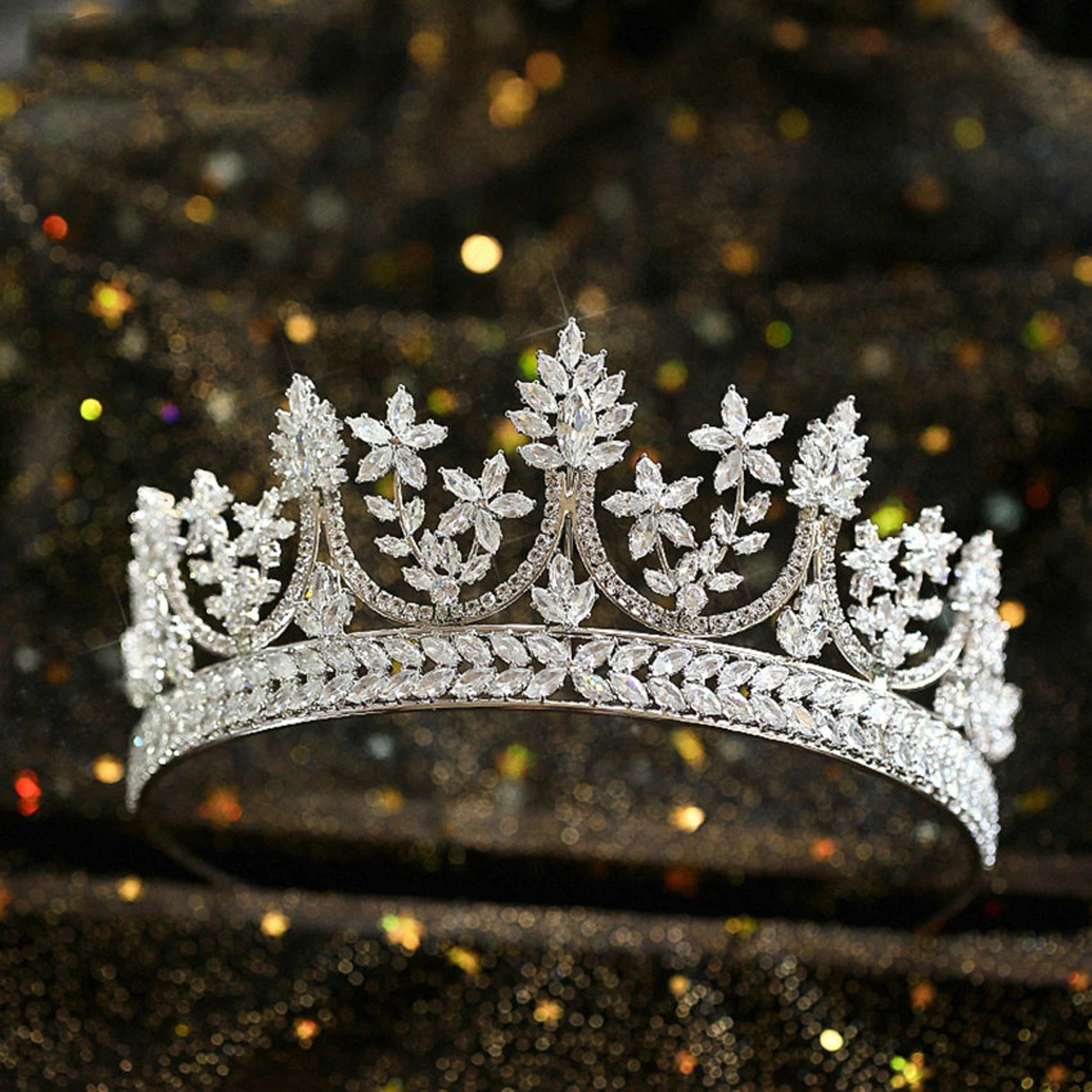 Bridal Silver Tiara ISLA Wedding Tiara Wedding Headpiece - Etsy