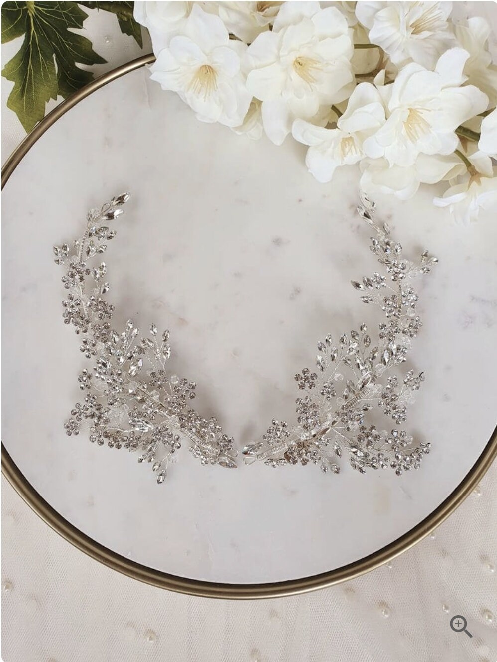 Crystal Wedding Headpiece VICTORIA Bridal Headpiece Silver | Etsy