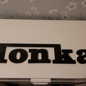 Raised Letters Tonka /car/van Logo Tonka 3D Printed Sign/12cm Tall X ...