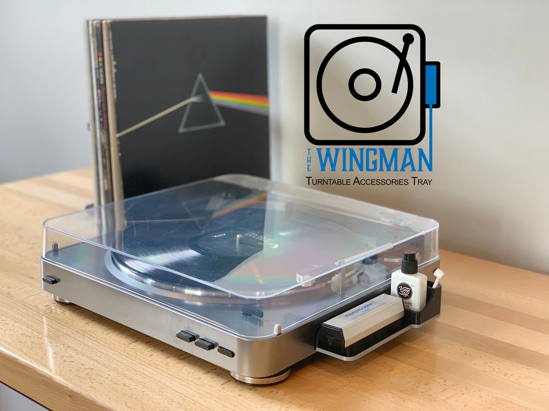 The Wingman Turntable Accessories Tray – Vinyl Record Player Brush and ...