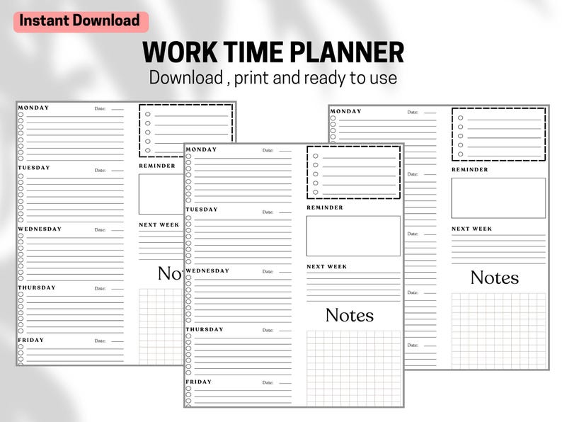 Weekly Planner Notes - Etsy