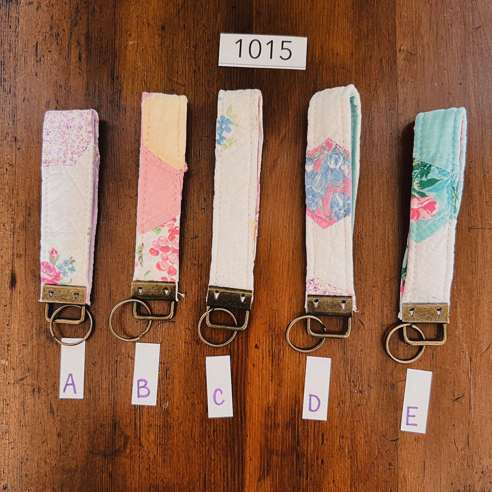 Repurposed Vintage Quilt Key Chains, Cottage Core Keychain, Vintage ...