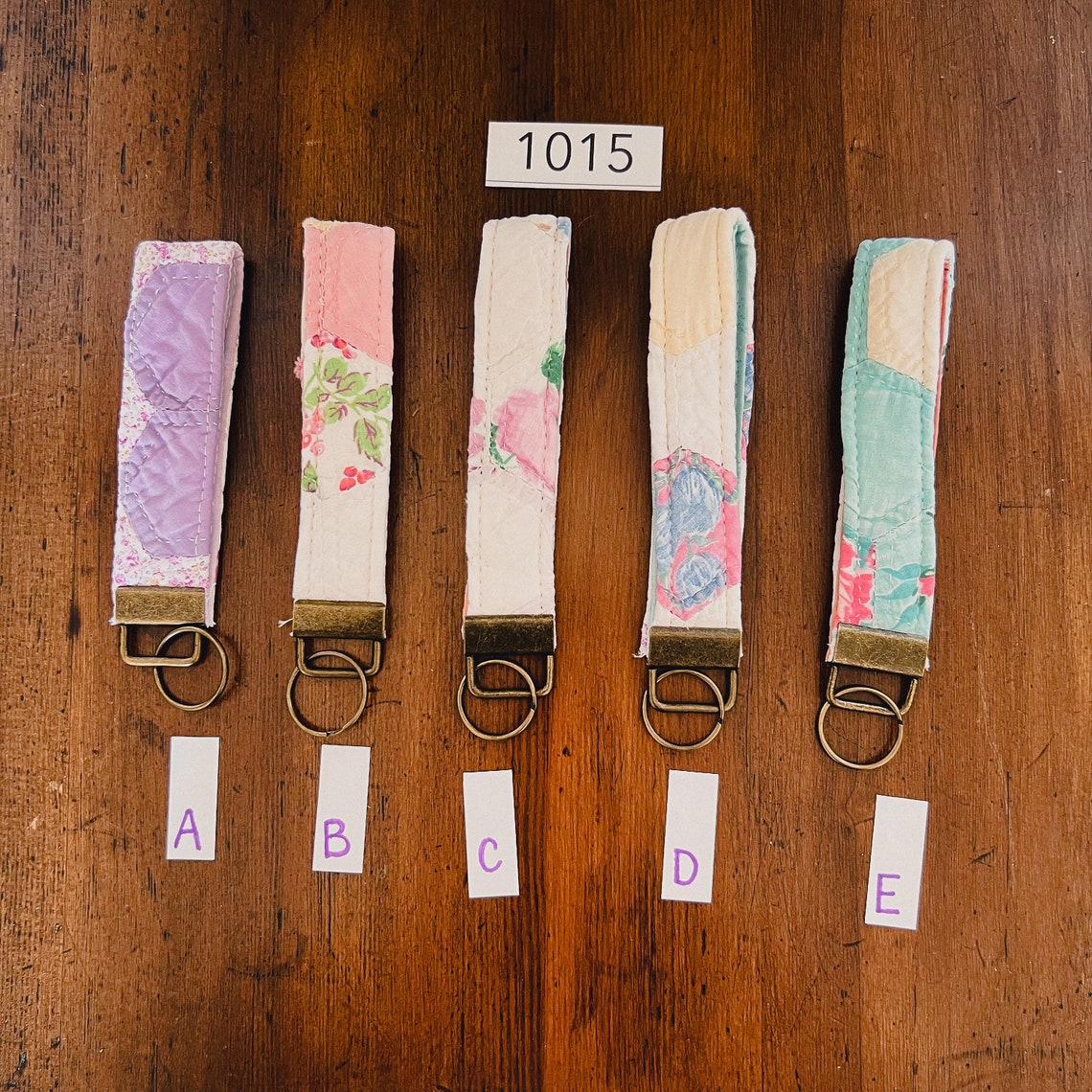Repurposed Vintage Quilt Key Chains, Cottage Core Keychain, Vintage ...