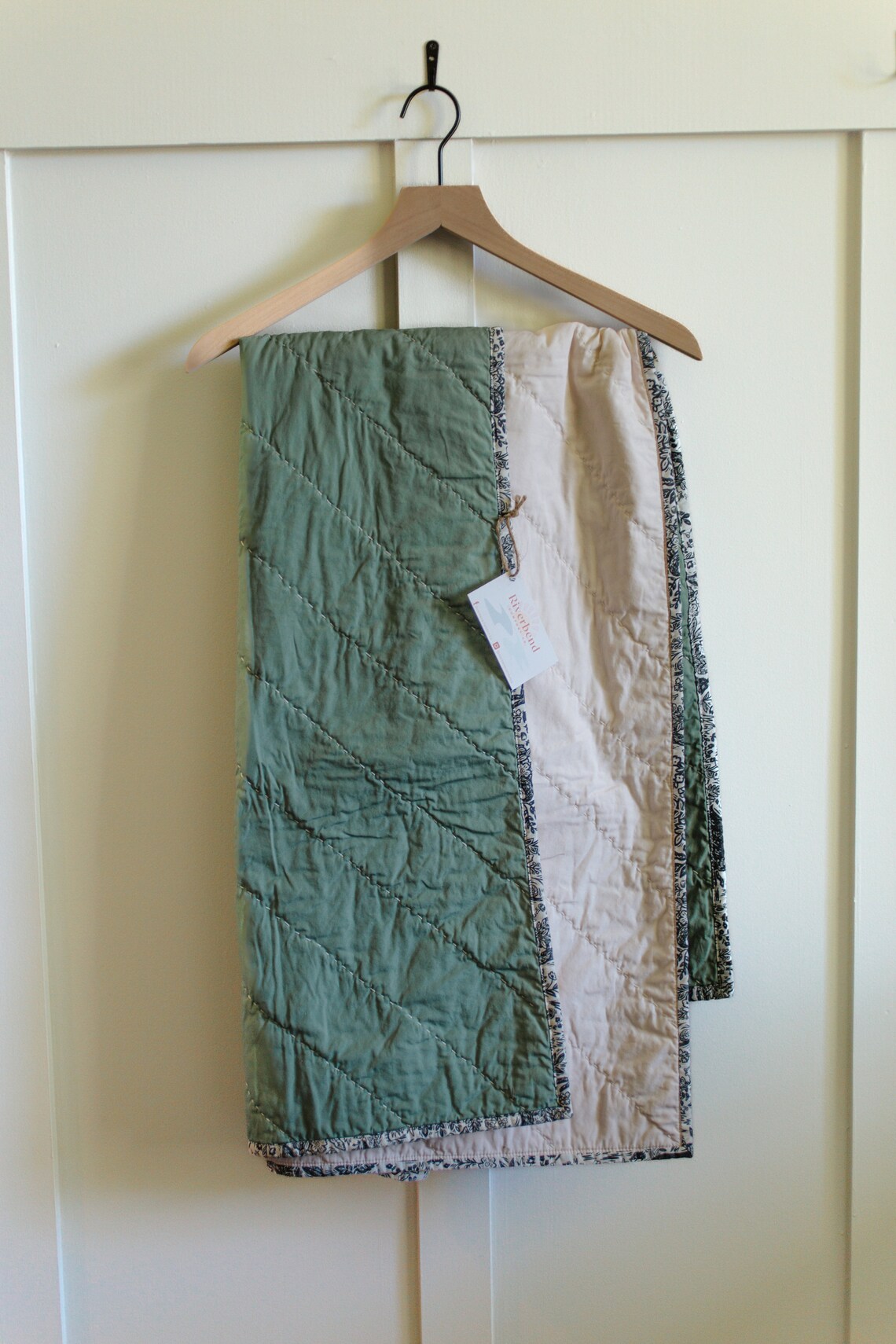 Hand Quilted Whole Cloth Throw Quilt, Baby Wedding Christmas Gift ...