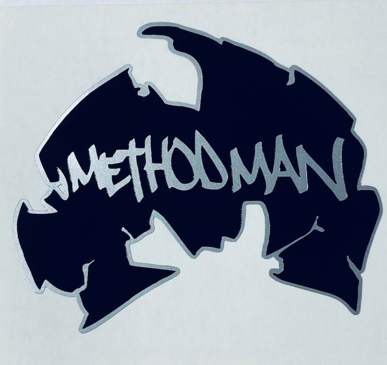 Method man logo black and silver wutang clan vinyl decal | Etsy