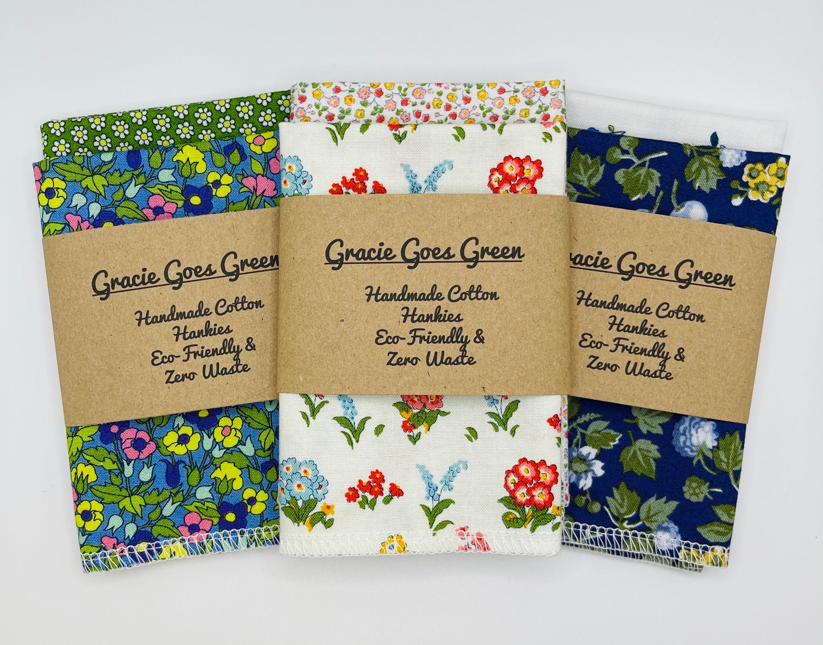 Handmade 2 Pack Liberty Print Cotton Handkerchiefs Eco - Etsy UK