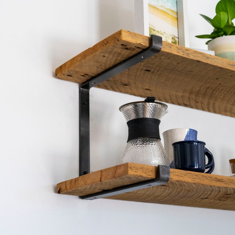 Rustic Double Shelf Farmhouse Kitchen Shelving Unit - Etsy