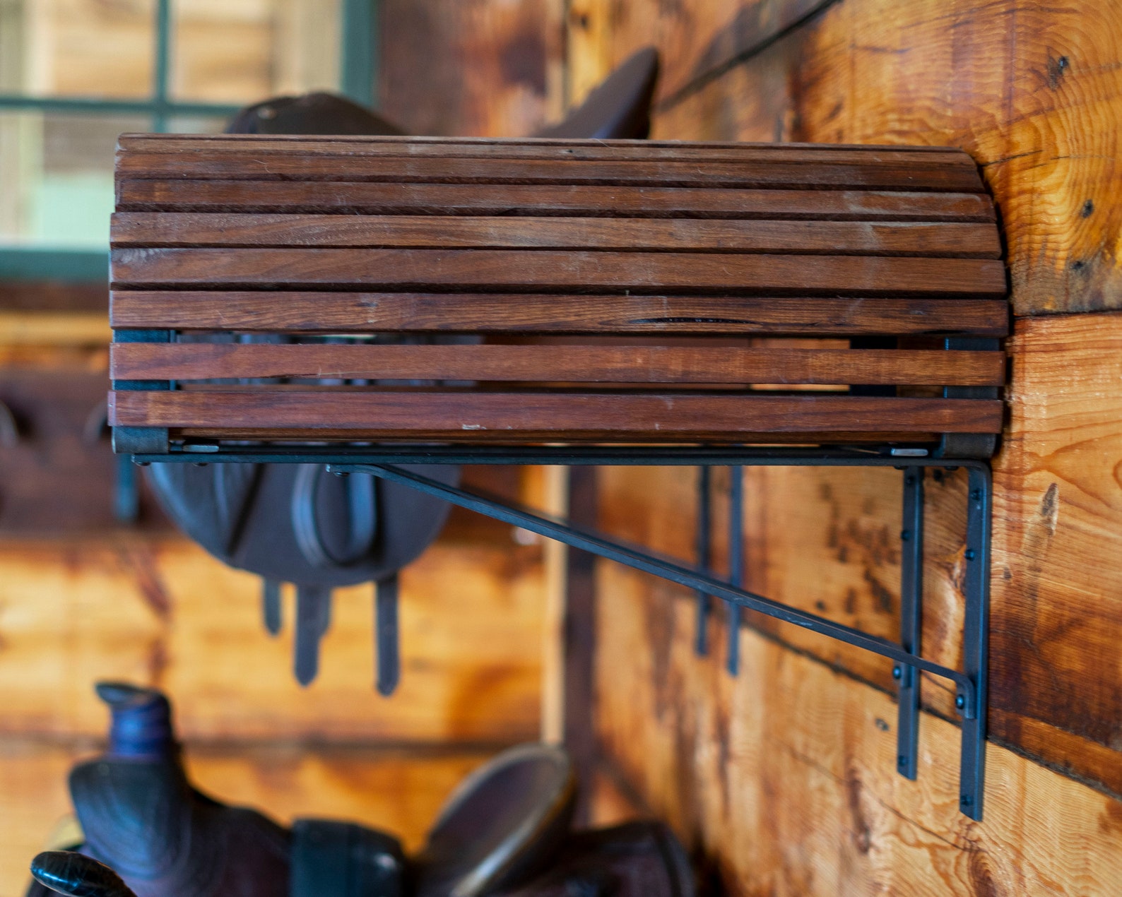 Saddle Rack Wall Mounted Equestrian Design Rustic Barn - Etsy