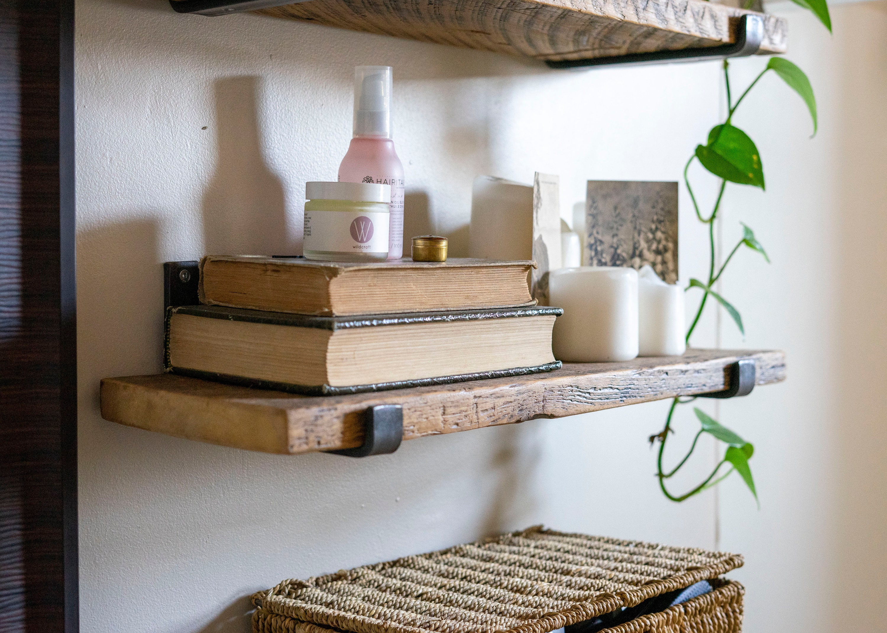 Reclaimed Wood Shelf Custom Antique Lumber Shelves Bathroom - Etsy