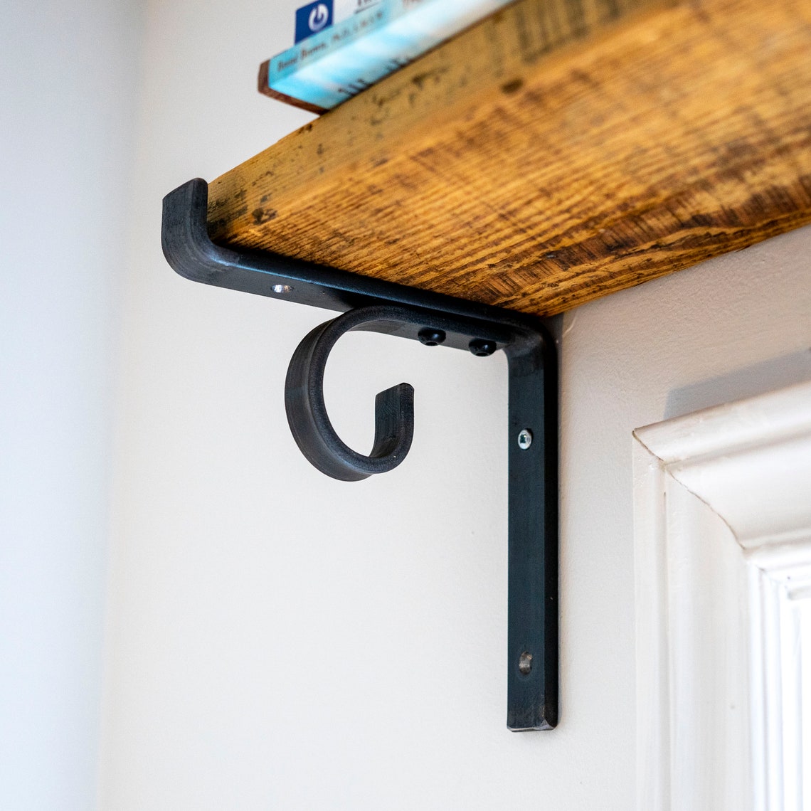 Shelf Bracket With Curtain Rod Holder Shelf and Curtain Hook - Etsy