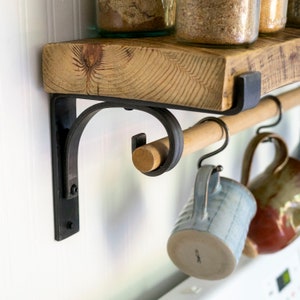 Closet Rod Shelf Bracket, Shelf and Rod Bracket Open, Heavy Duty, DIY Shelf Bracket, Closet ...