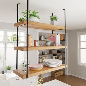 Suspended Ceiling Mounted Shelf Bracket, Floating Island Shelf Bracket ...