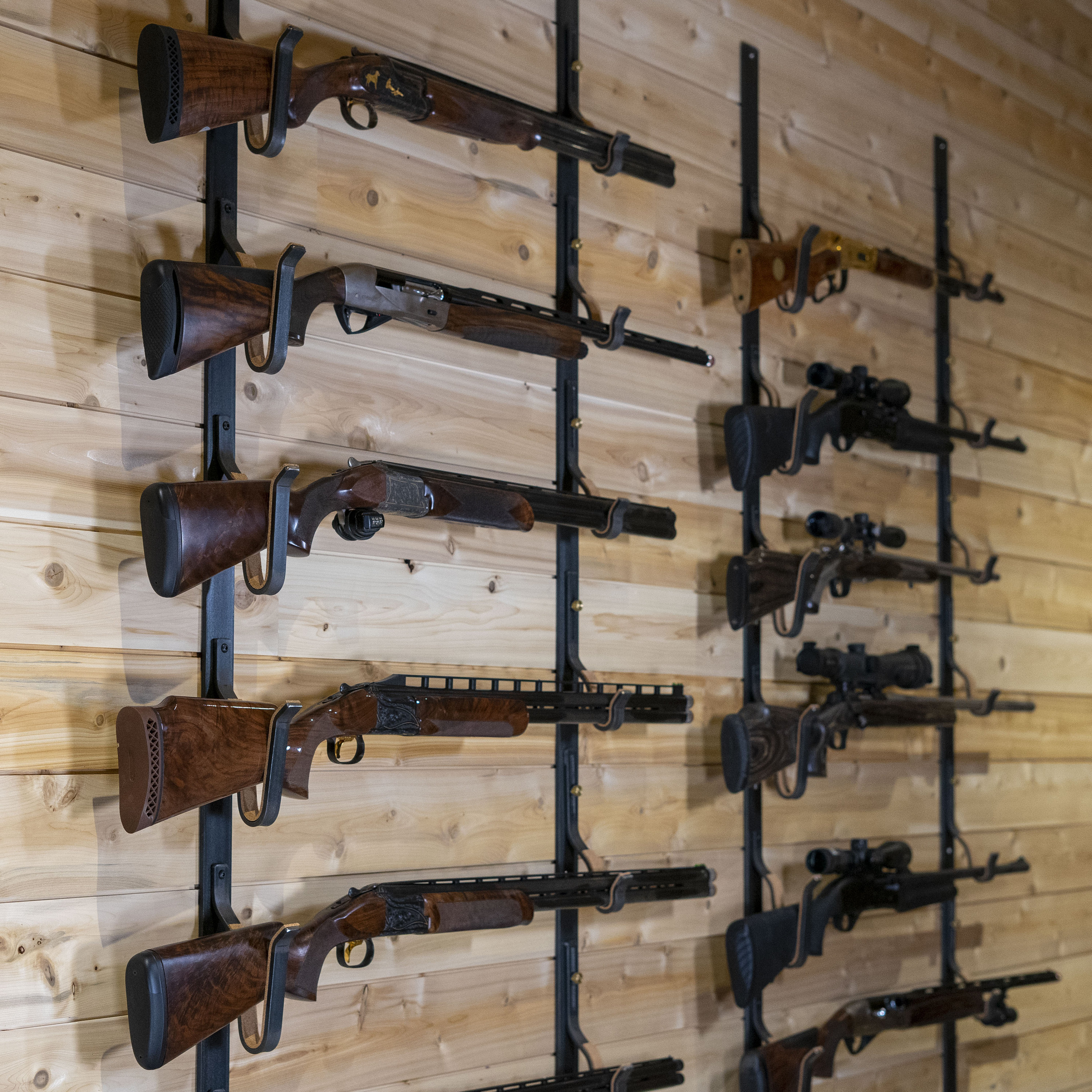 Custom Gun Rack Wall Mounted Rifle Holders Shotgun Storage | Etsy