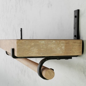 Shelf Bracket With Curtain Rod Holder, SOLD INDIVIDUALLY, Shelf and ...
