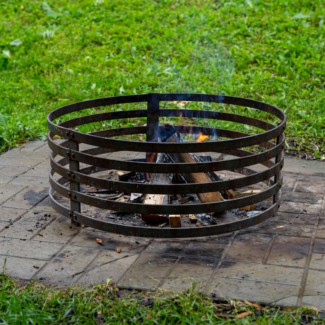 Steel Fire Pit Ring for Bbqing Rustic and Rugged Campfire - Etsy