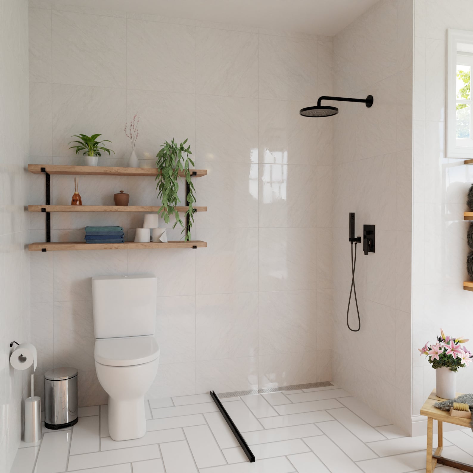 Triple Shelf Bracket - Heavy Duty Metal Shelf Bracket, Multi Level ...