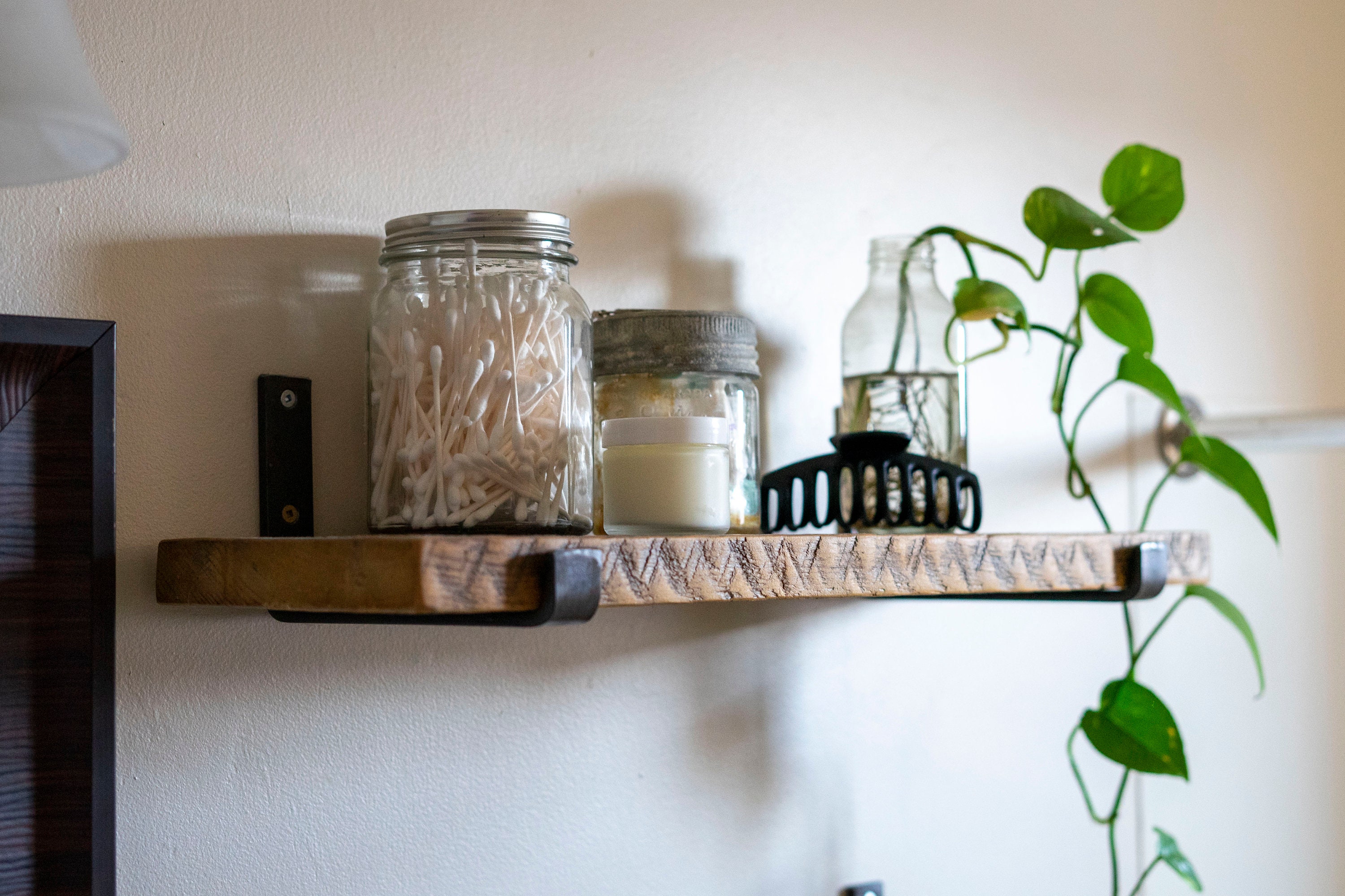 Reclaimed Wood Shelf Custom Antique Lumber Shelves Bathroom - Etsy