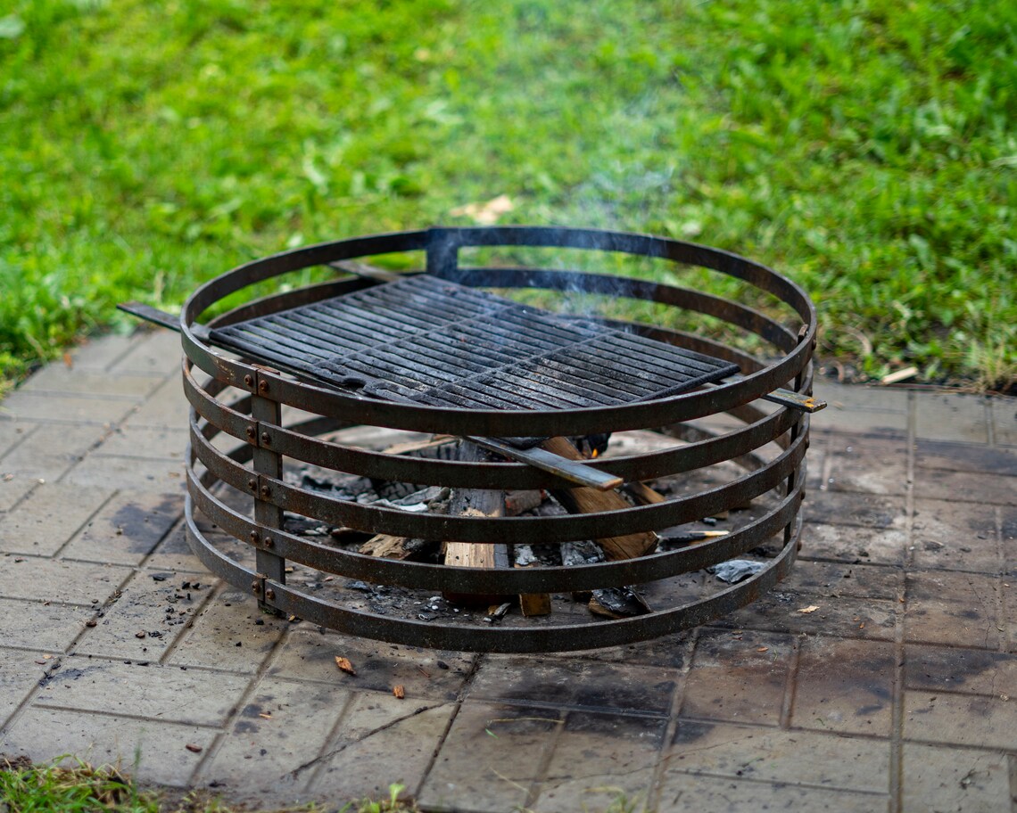 Steel Fire Pit Ring for Bbqing Rustic and Rugged Campfire - Etsy