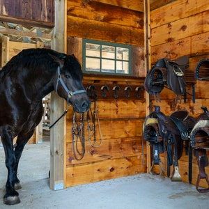Saddle Rack Wall Mounted, Equestrian Design, Rustic Barn Storage ...