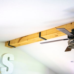 Steel Brackets for Wood Beam, Decorative Ceiling Bracket, Faux Wood ...