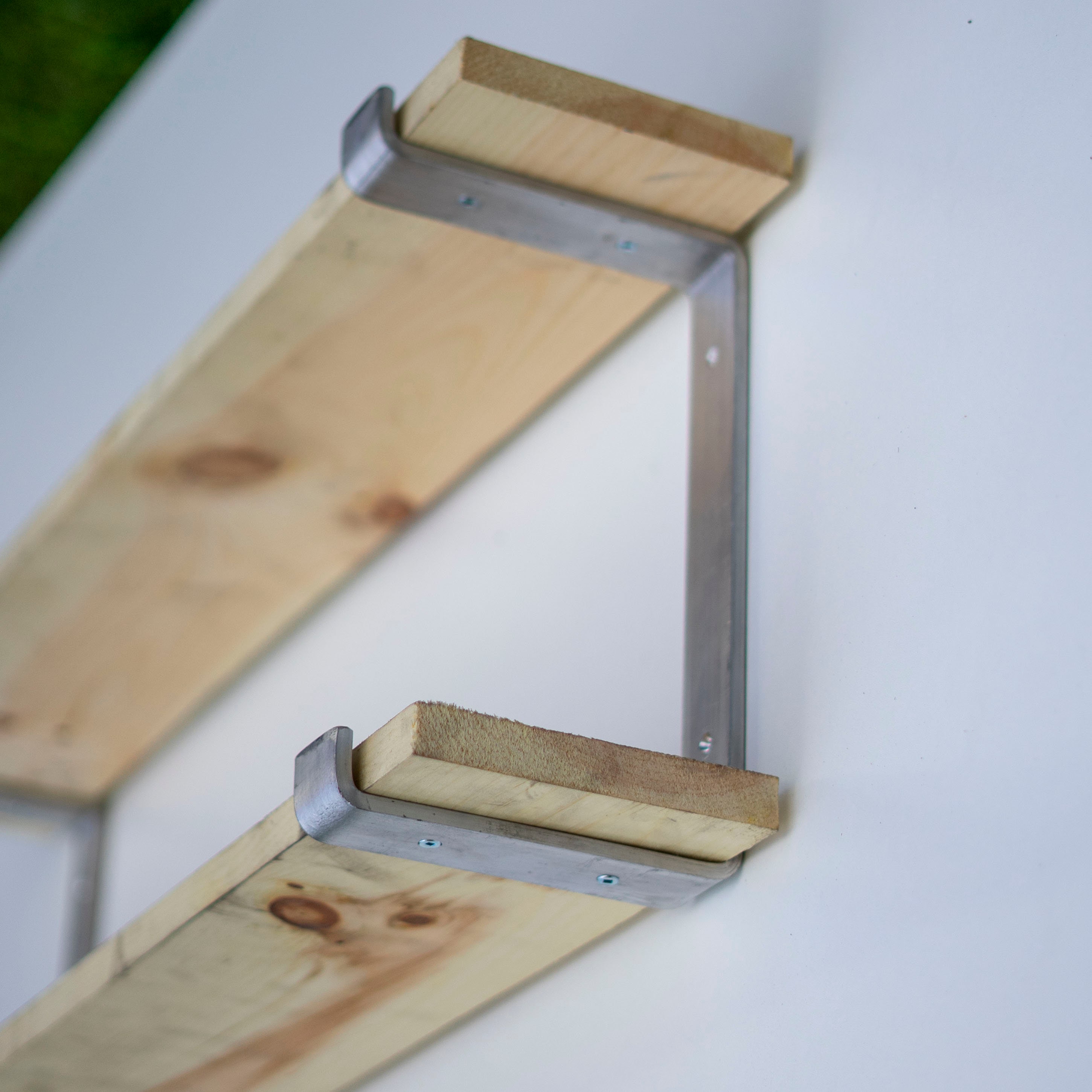 Double Shelf Bracket Aluminum 1.5 Inches Wide Modern Glam | Etsy