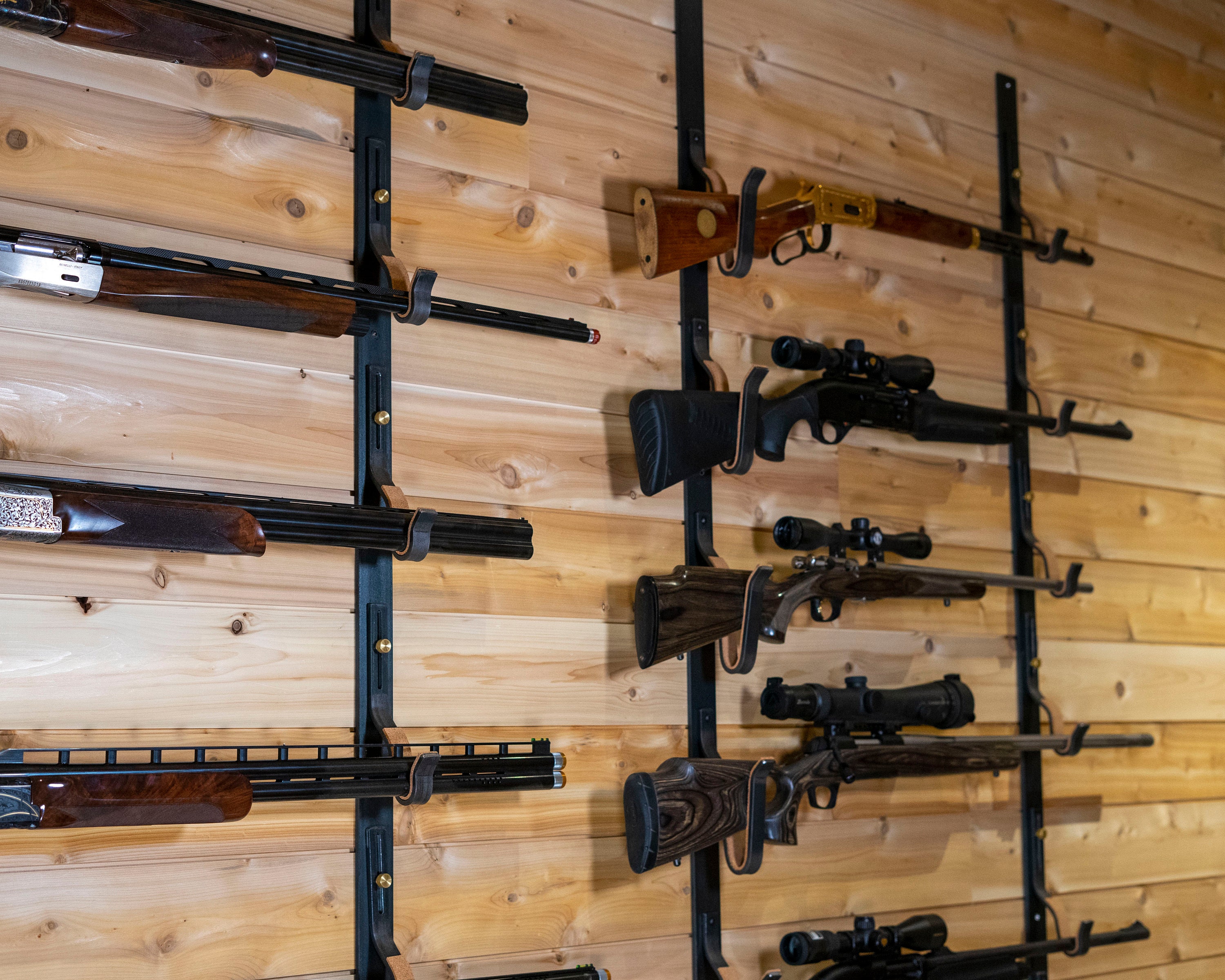 Custom Gun Rack Wall Mounted Rifle Holders Shotgun Storage | Etsy