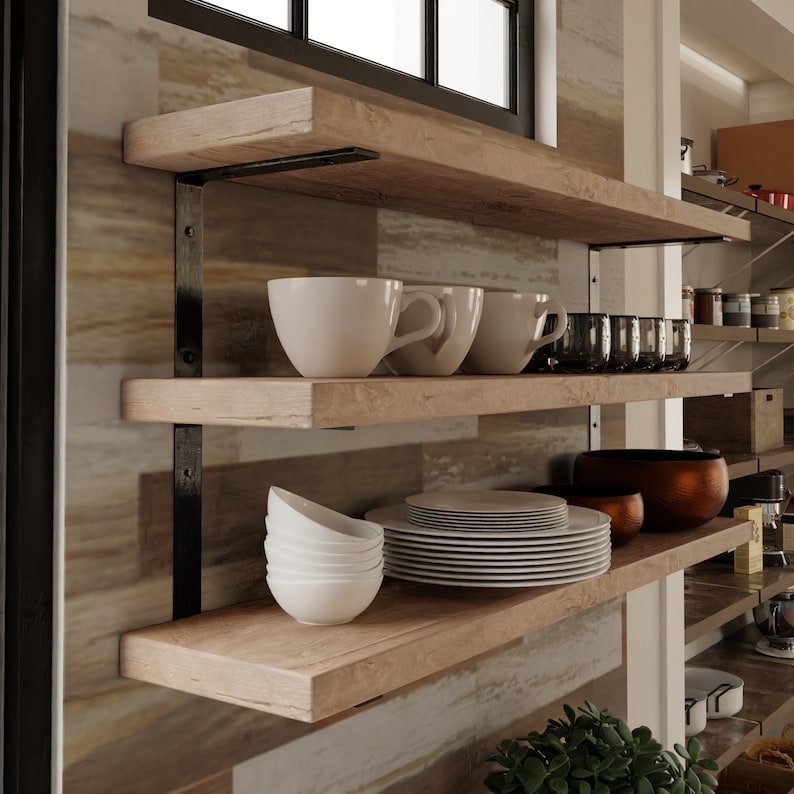 Triple Shelf Bracket, 1.5 Inch, Heavy Duty Metal Shelf Bracket, Multi ...