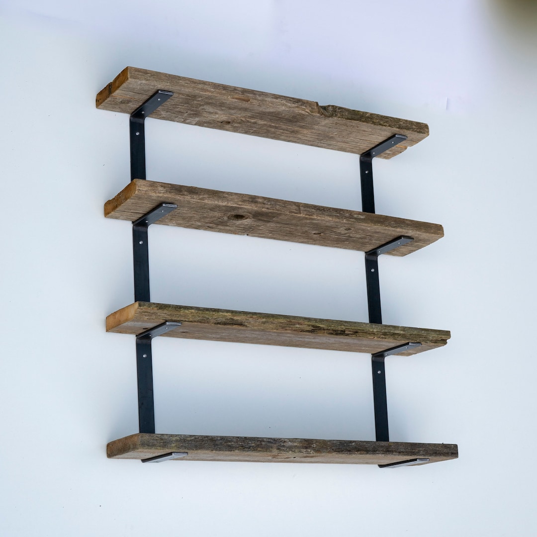Quadruple Shelf Bracket, 1.5 Inch Heavy Duty Four Tier Multi Level ...
