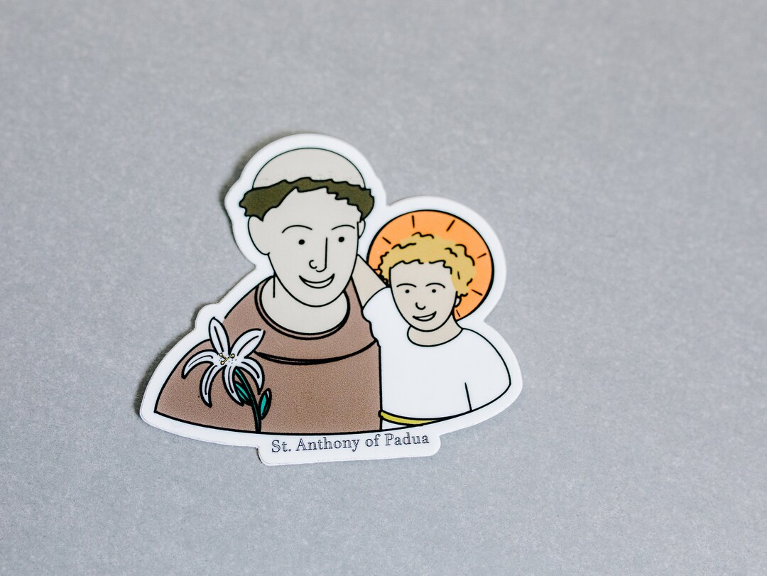 Saint Anthony of Padua Vinyl Sticker Decal - Etsy