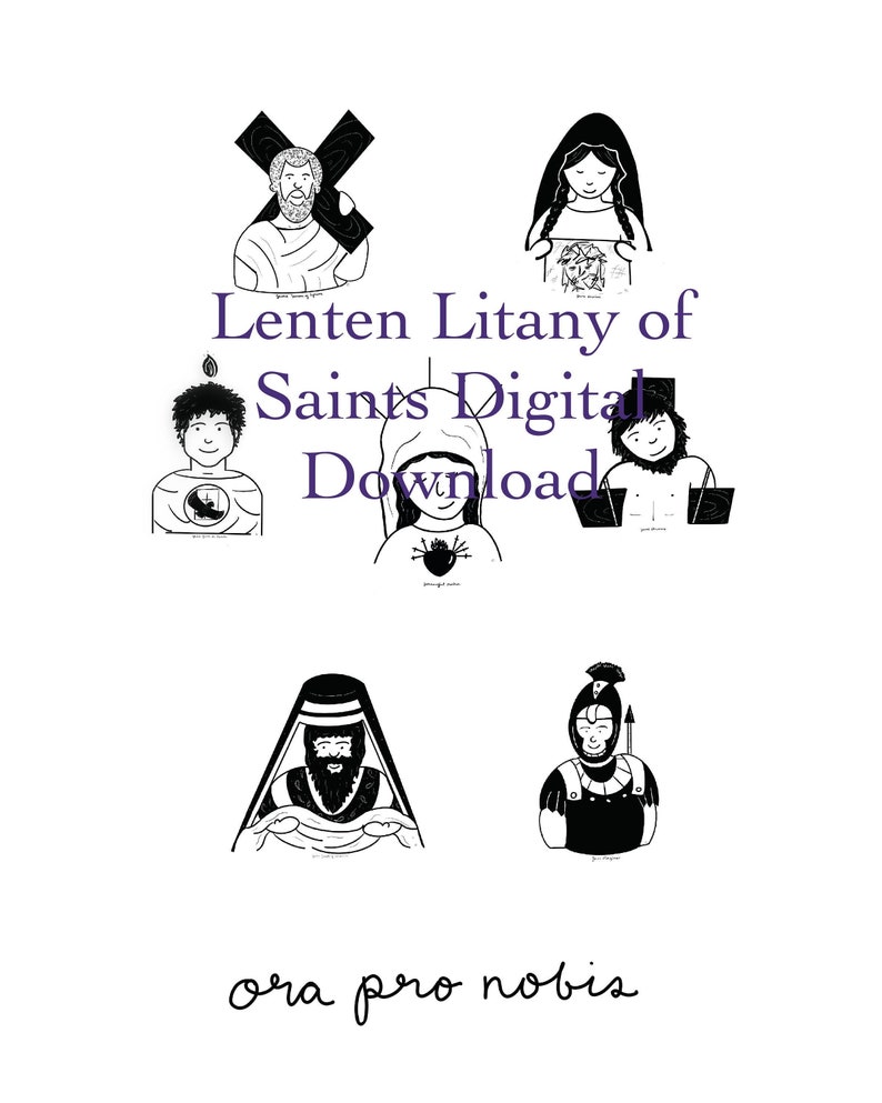 Lenten Visual Litany of Saints - Etsy