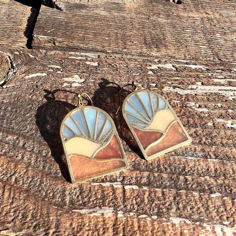 Stained Glass Earrings - Etsy