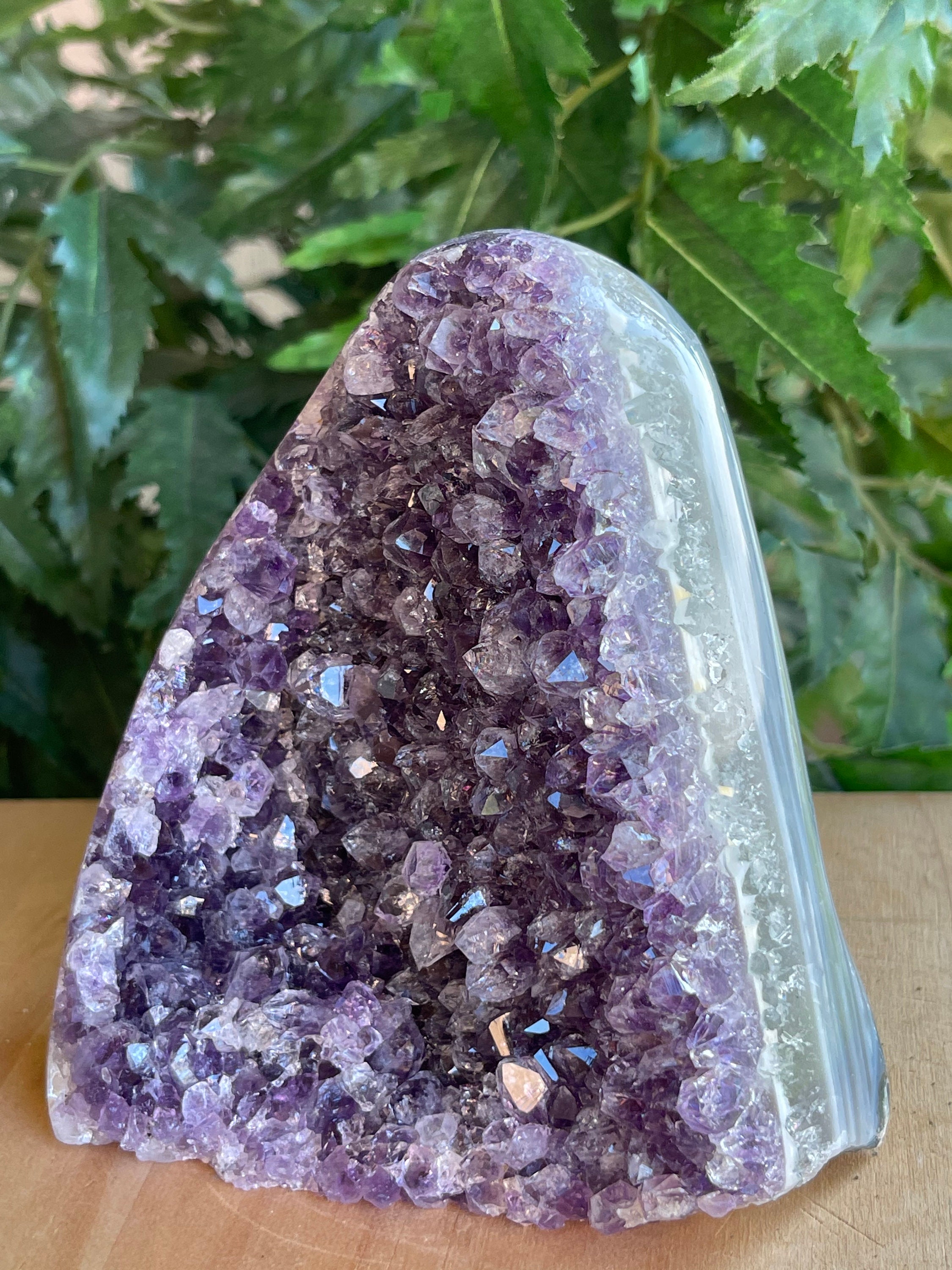 Raw Uruguay Amethyst Geode Cluster with cut base Home & Living Home ...