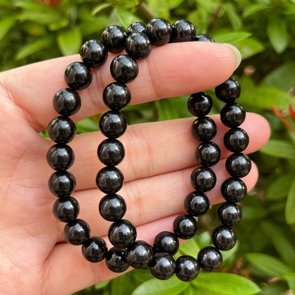 Jet Bead Necklace - Etsy