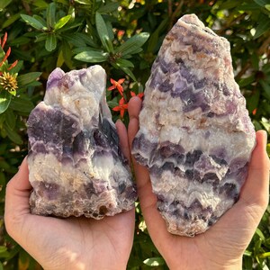 Extra Large Chevron Amethyst Rough Stones, 2 7 Long Natural Chevron ...