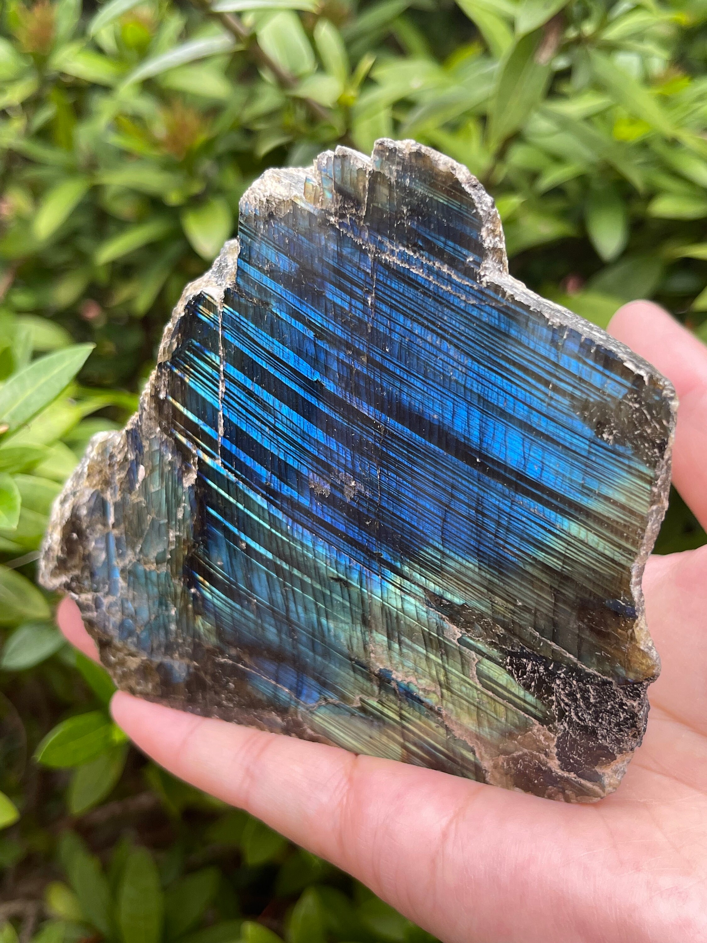 Natural Labradorite Slab High Flash Free Standing Display - Etsy Australia