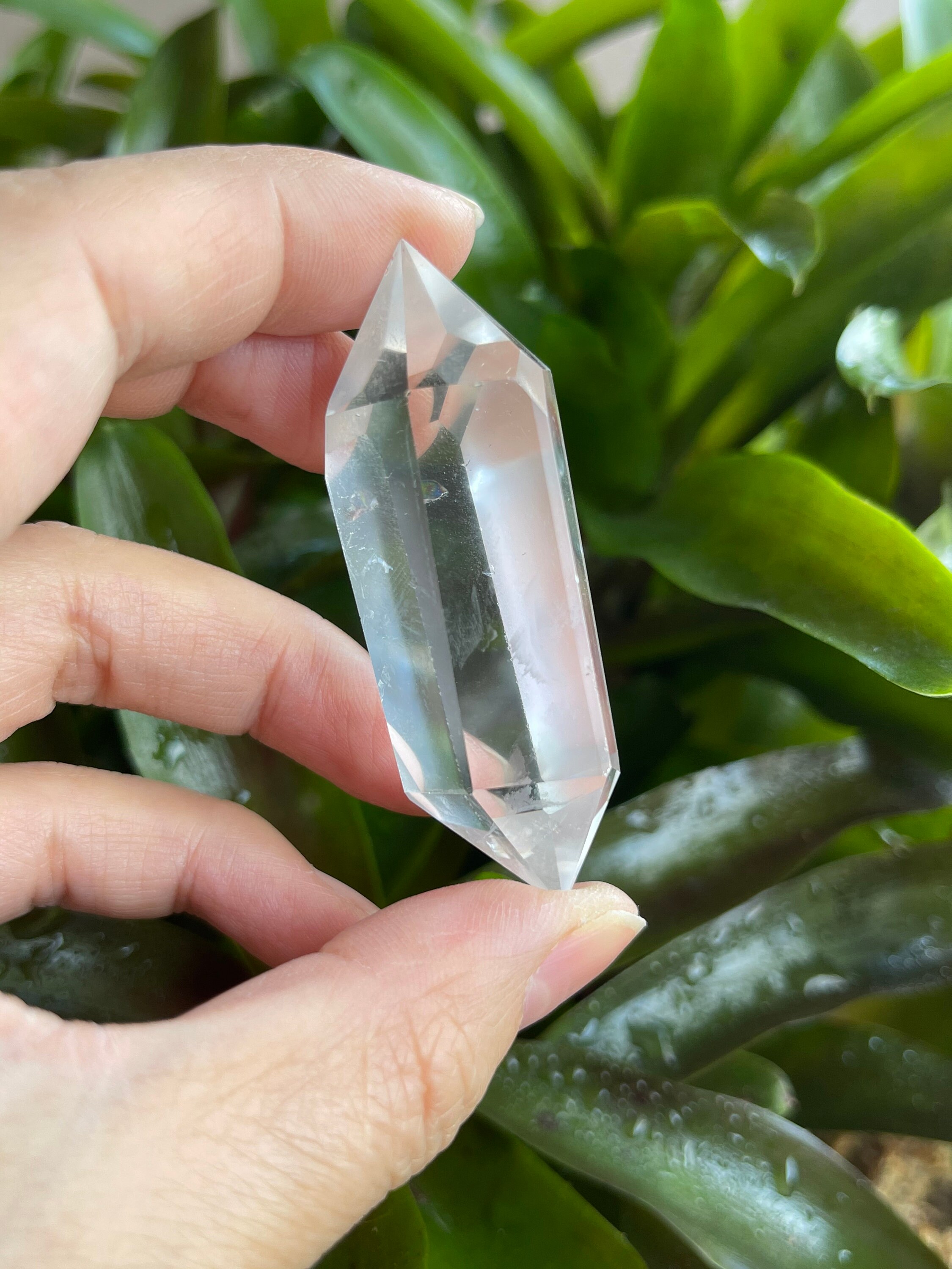 Home & Living Polished Clear Quartz Double Crystal Points S452 Home ...